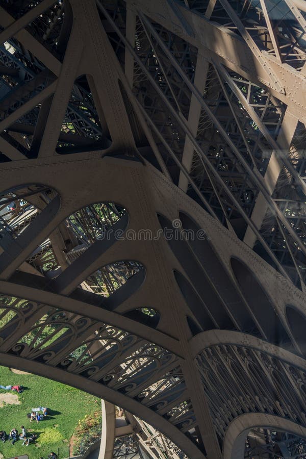 Detail of the Structure of the Eiffel Tower Stock Image - Image of city, tower: 290856817