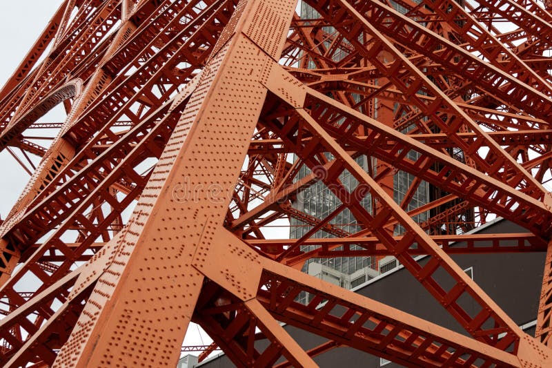 Detail Structure of Tokyo Tower in Tokyo Editorial Stock Image - Image ...