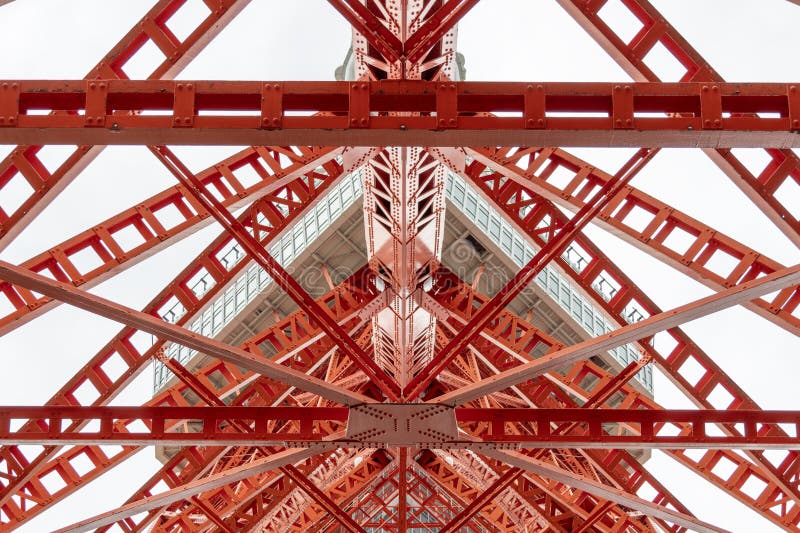 Detail Structure of Tokyo Tower in Tokyo Stock Photo - Image of ...