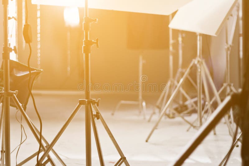 Studio lighting equipment stock photo. Image of illuminated - 99213262