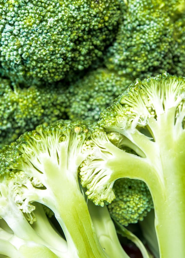 Detail of the Succulent Fresh Inside the Broccoli Stock Photo - Image ...