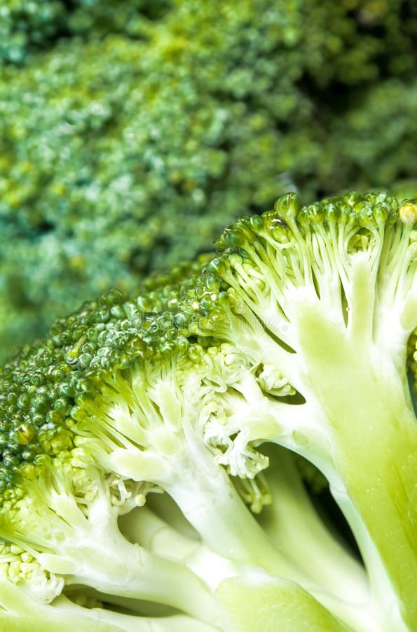 Detail of the Succulent Fresh Inside the Broccoli Stock Photo - Image ...