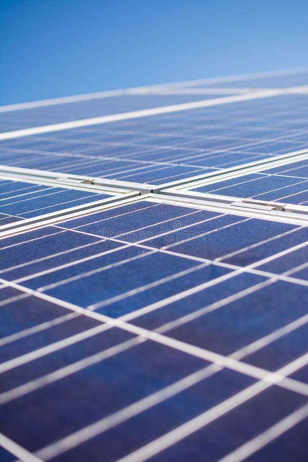 The Surface of Solar Panels, Horizontal Orientation. Energy Concept ...