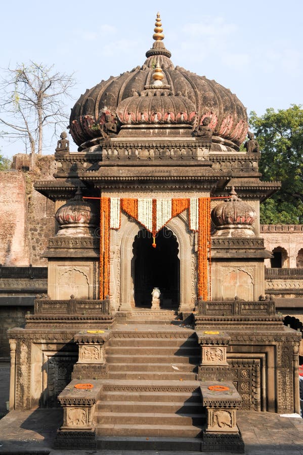 Detail of Temple Palace at Maheshwar Stock Image - Image of king ...