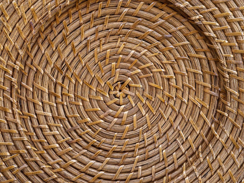 Detail of the Texture in the Circular Patterns of a Woven Placemat ...