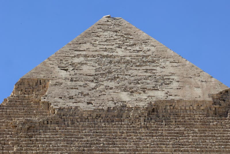 Detail of the Tip of an Ancient Pyramid with Stone Blocks and Blocks ...