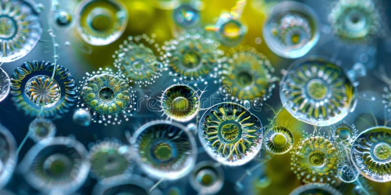 Detail To Micro-plants Under the Microscope, Biotechnology Concept ...