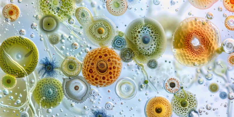 Detail To Micro-plants Under the Microscope, Biotechnology Concept ...