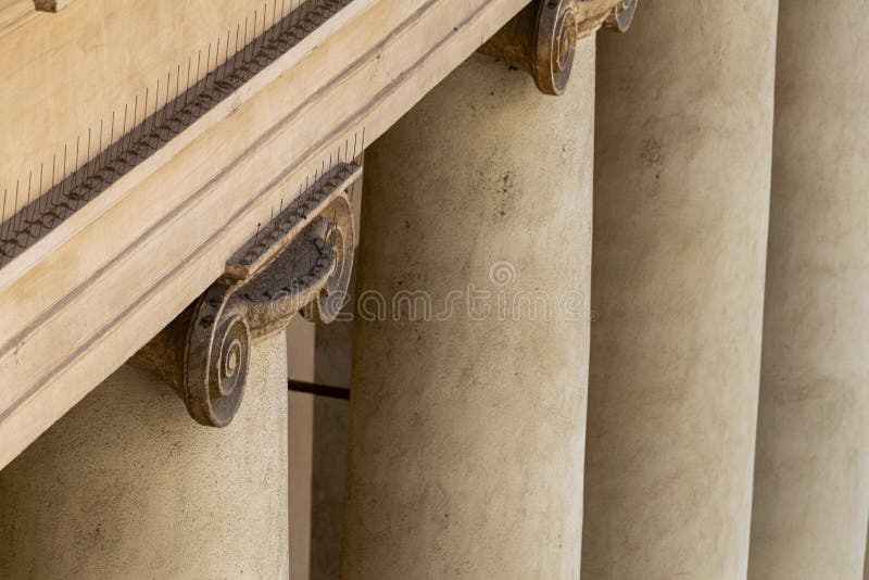 Detail from the Top of an Ionic Column Showing the Presence of Pigeon ...