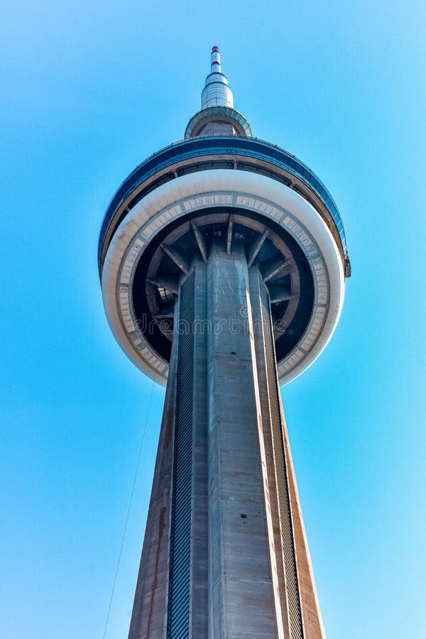 Detail of the Top of a Modern High Concrete Tower. Architectural ...