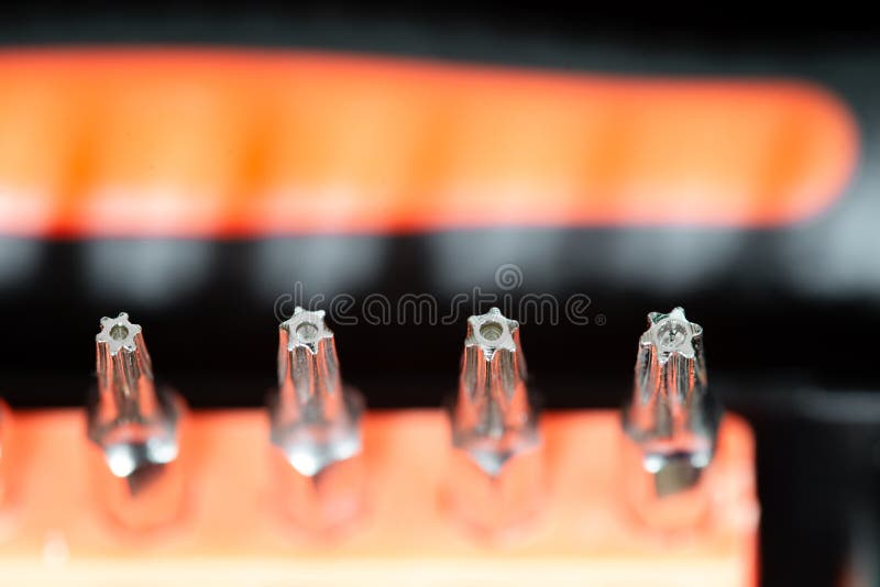 Detail of Torx Security Precision Screwdriver Bits Stock Image - Image ...