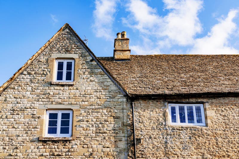 Detail of a Traditional British House Stock Photo - Image of exterior ...