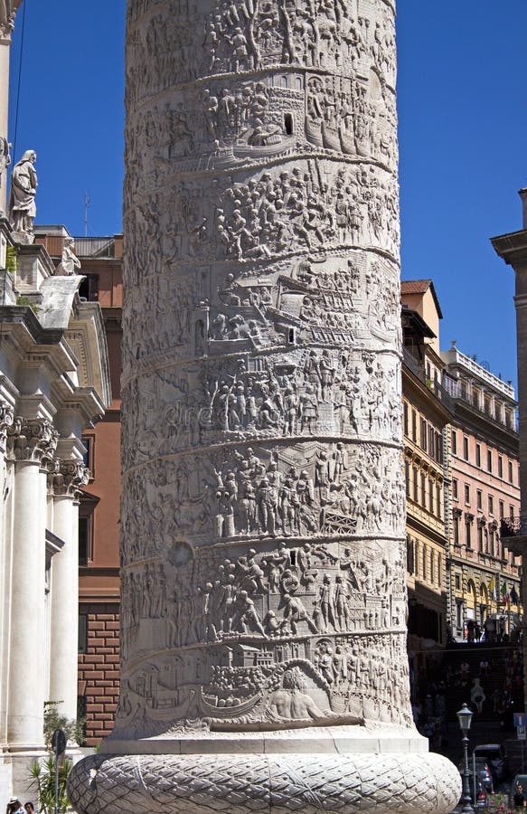 Detail Of The Trajans Column Stock Image Image Of Marble Architecture 32504993