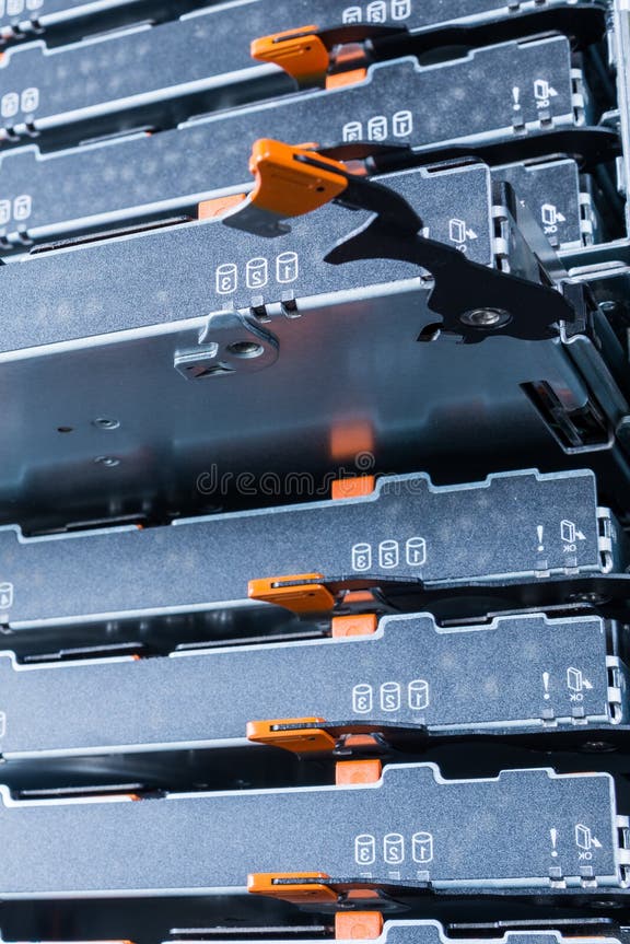 Detail Trays with Hard Drives Inside Data Cloude Center Stock Image ...