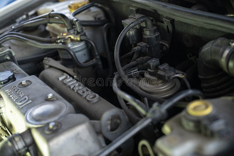 Detail of a Turbo Diesel Engine 4 Editorial Stock Image - Image of ...