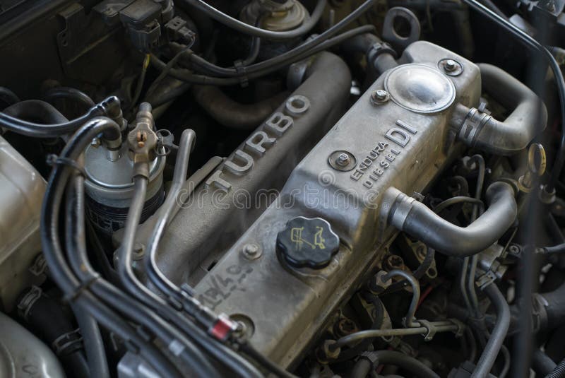 Detail of a Turbo Diesel Engine Editorial Photo - Image of isolated ...