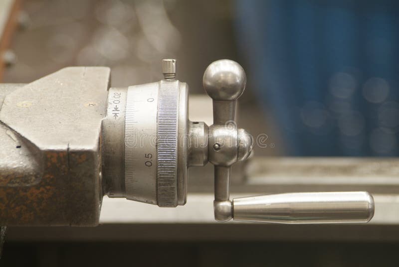 Detail of turning machine stock photo. Image of meter - 1518726