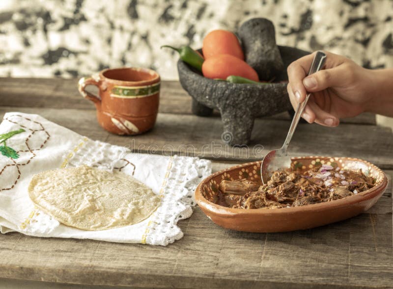 Plate of birria stock image. Image of homemade, cousine - 164950147