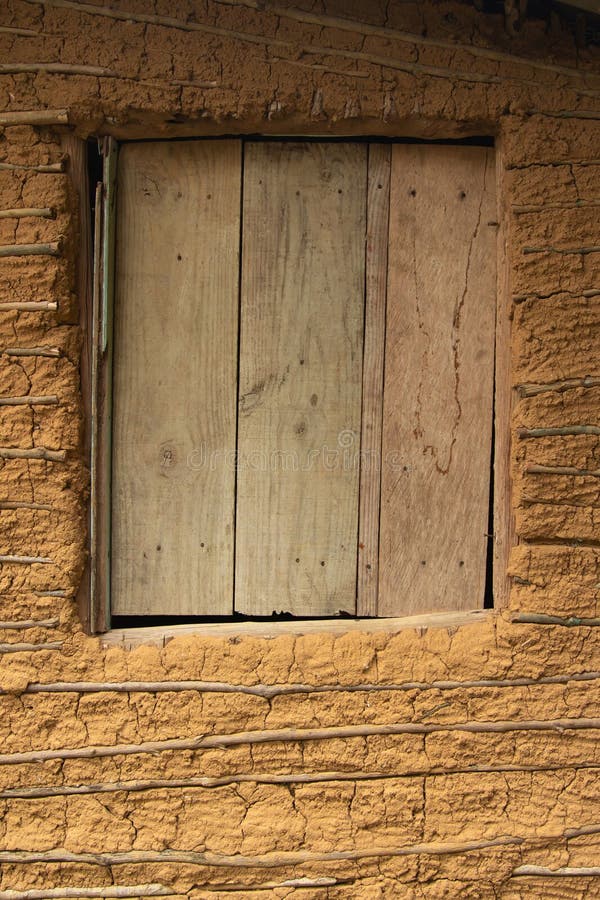 Detail of a Typical Mud House Window Stock Image - Image of clay, built ...