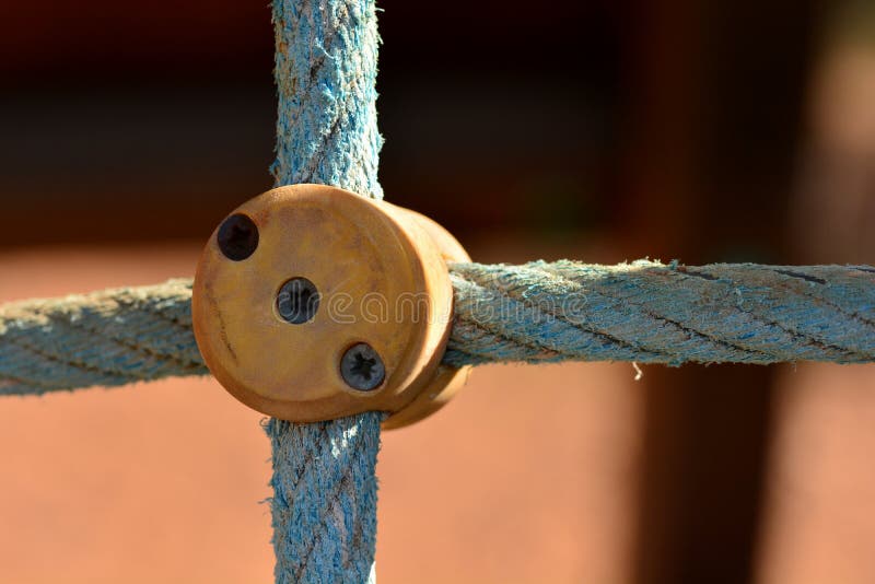 Detail of the Union of Some Ropes Stock Photo - Image of aparejo ...