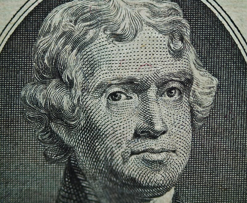 Detail of the US $2.00 Bill 2 Stock Image - Image of president, bank ...