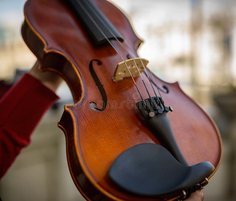 Het detail van de viool stock foto. Afbeelding bestaande uit akoestisch ...