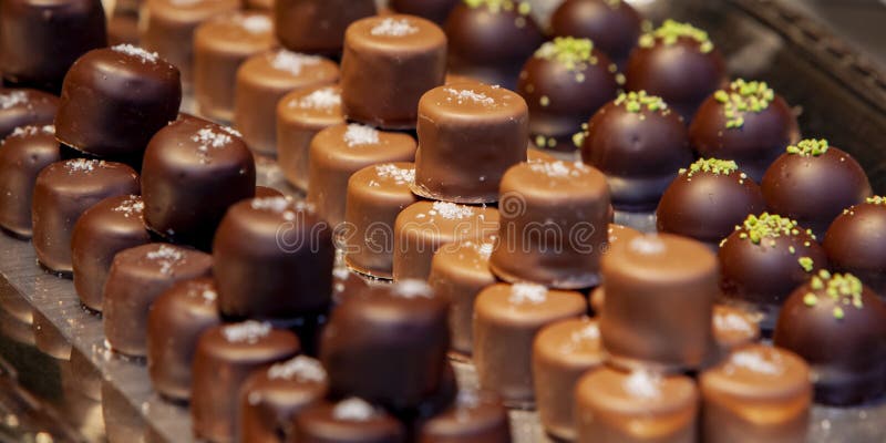Variety of Small Chocolates Stock Image - Image of group, chocolate ...
