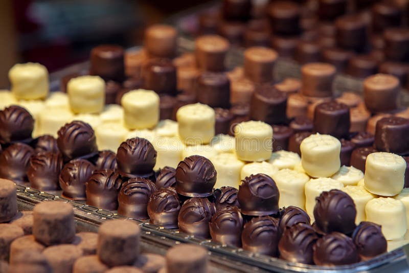 Variety Of Small Chocolates Stock Image - Image of chocolate, assorted ...