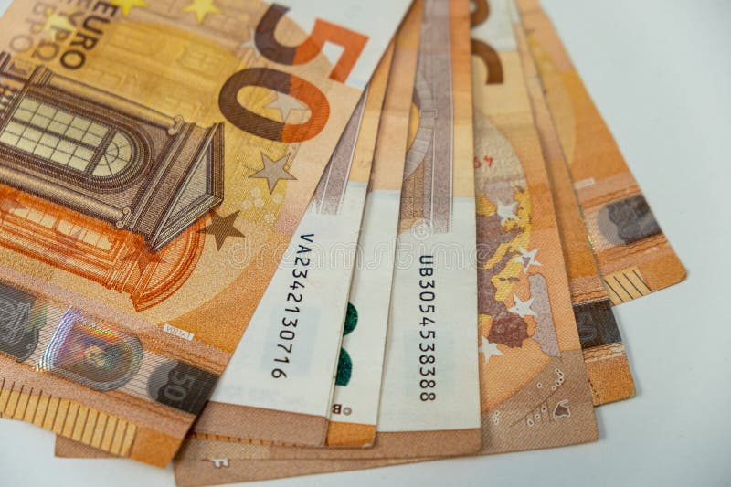 Detail of a 100 Euro Bank Note First Edition Reverse Stock Photo ...