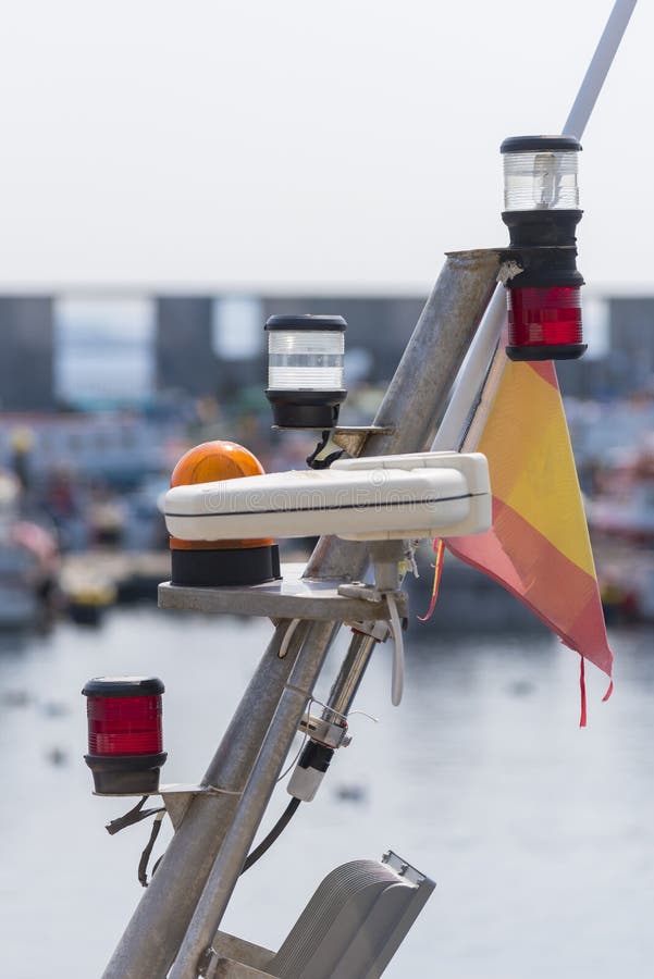 View of boat light. stock image. Image of navigation - 119392869