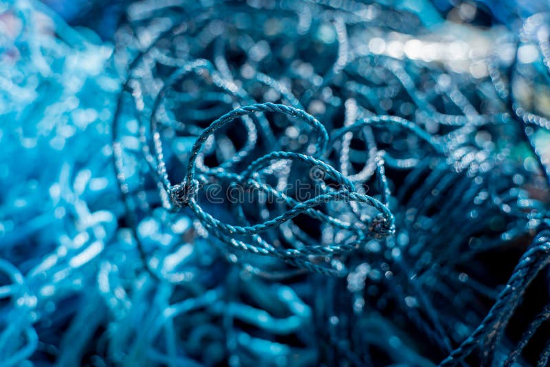 Detail View and Background of Used Fishing Nets Stock Photo - Image of ...