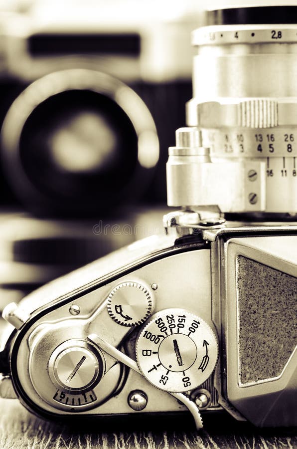 Classic Box Camera with Flash Stock Photo - Image of black, flash: 33343522