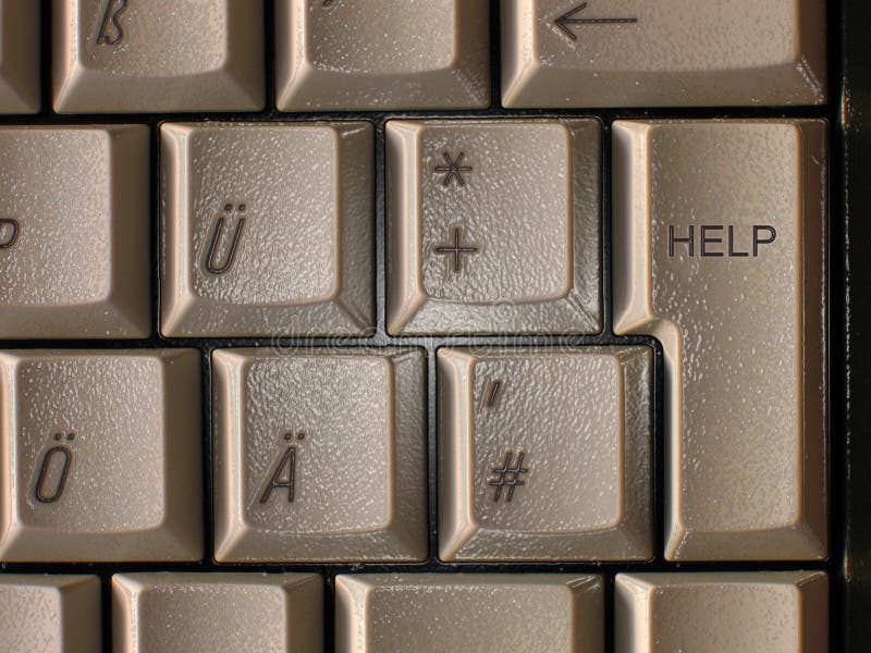 Close-up of a Computer Keyboard with the Help Key Stock Image - Image ...