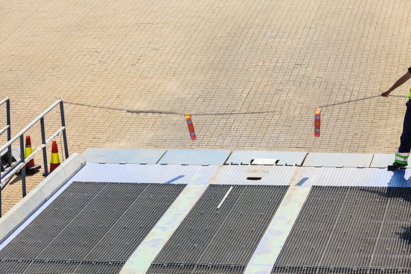 Detail View of Ferry Boat Ramp Stock Photo - Image of shore, ramp ...