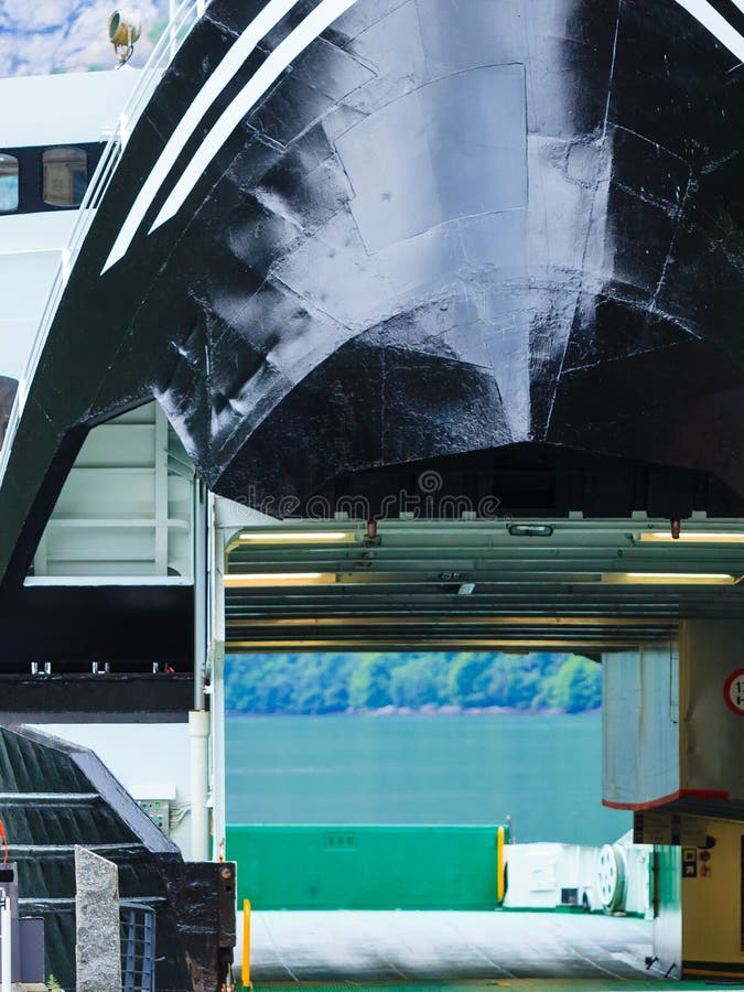 Bow ramp of a ferryboat stock image. Image of travel - 46976515