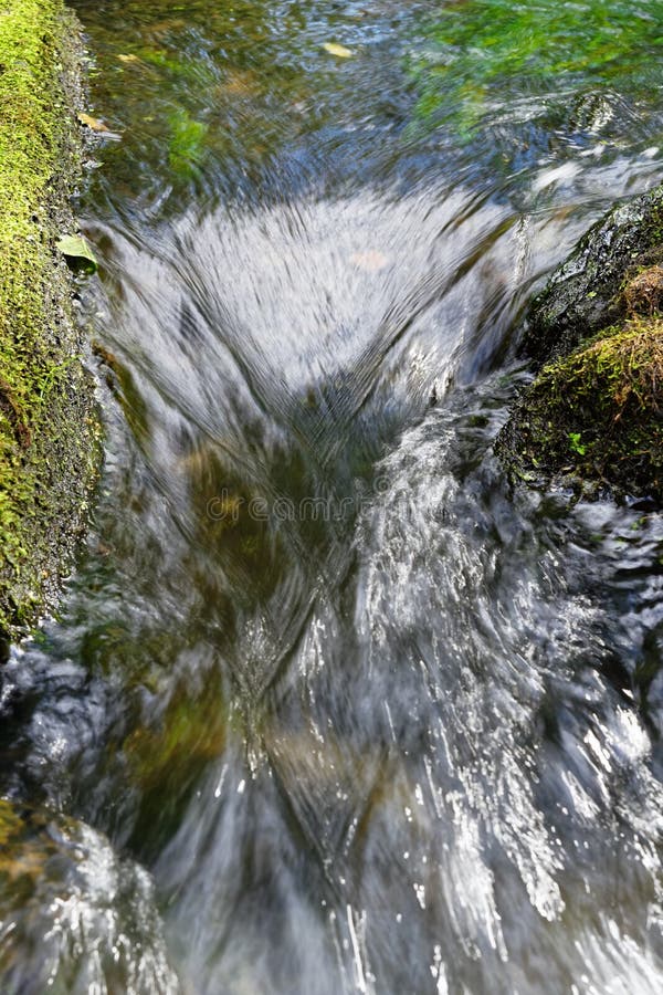 Water Movement of a Stream in Detail View Stock Photo - Image of ...