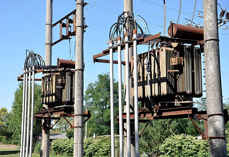 Old transformers stock image. Image of steel, working - 76669133