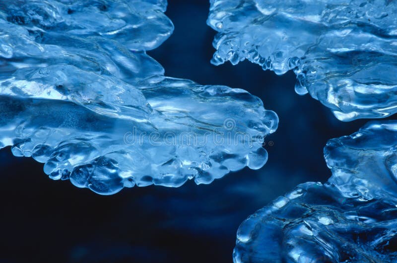 Detail View of Smooth Sheets of Ice Above a Stream Stock Image - Image ...