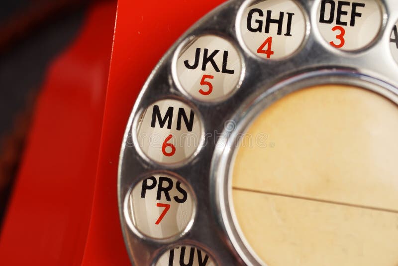 Detail of Vintage Rotary Dial Telephone Stock Photo - Image of ...