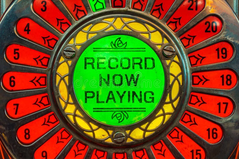 Detail of a Vintage Jukebox Stock Photo - Image of player, turntable ...