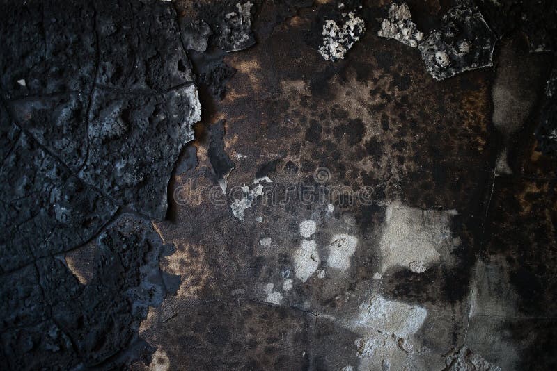 Detail of a Wall Destroyed by Fire Stock Photo - Image of concrete ...