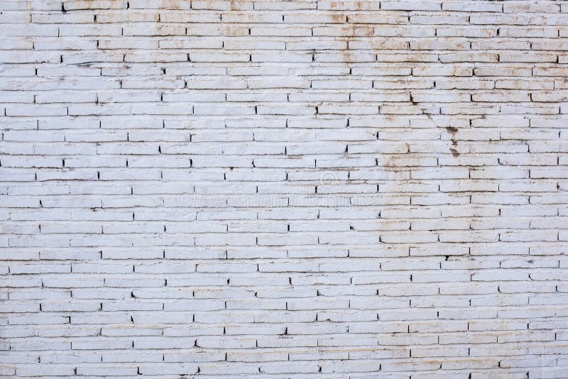 Wall Made with White Stained Bricks Stock Photo - Image of albañileria ...