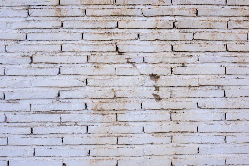 Wall Made with White Stained Bricks Stock Photo - Image of dirty, gemas ...