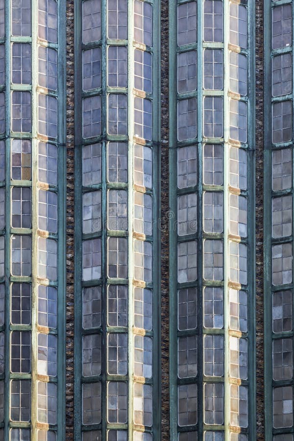 Detail from a Wall with Rectangular Windows Stock Photo - Image of ...