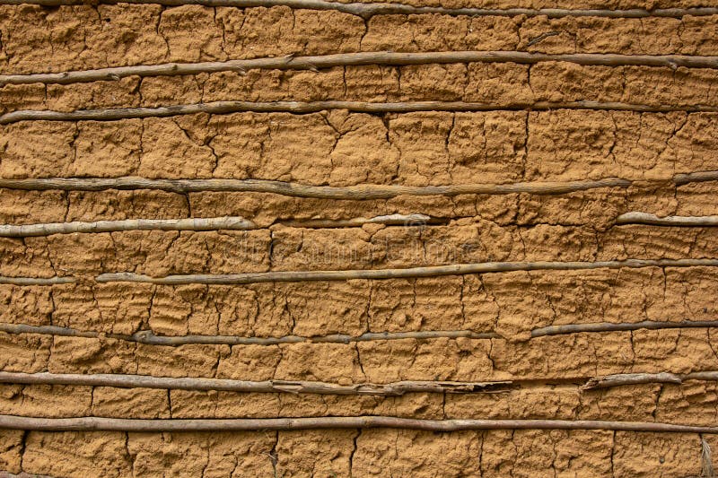 Detail of Wall Texture of Typical Mud House Stock Photo - Image of ...
