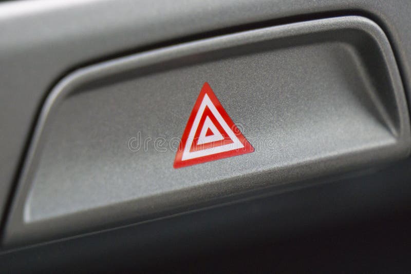 Detail of a Warning Button in a Car Stock Image - Image of alert ...