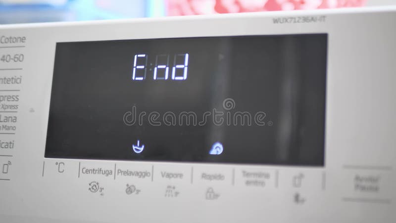 Detail of Washing Machine Display Stock Footage - Video of clean, wash ...