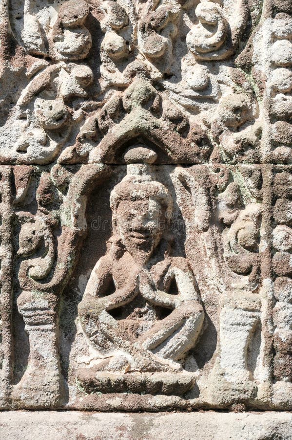 Detail of Wat Phu Temple in Champasak Stock Photo - Image of champasak ...