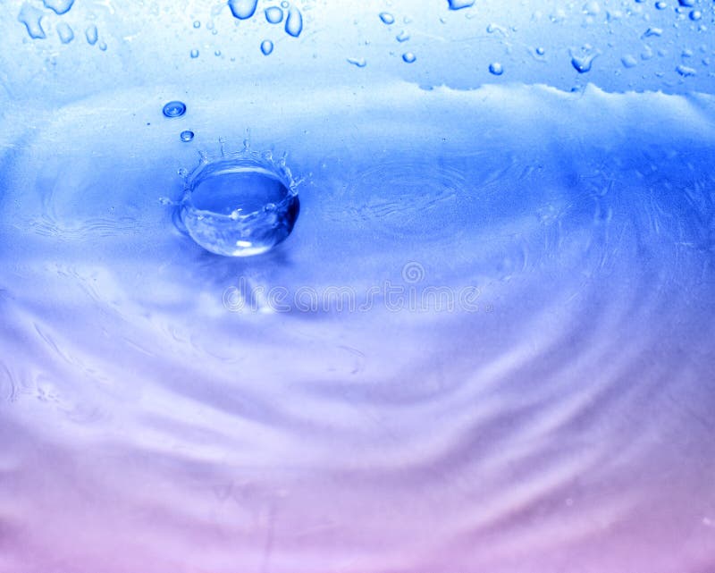 Detail of Water Drop Falling into Water Surface Stock Image - Image of ...