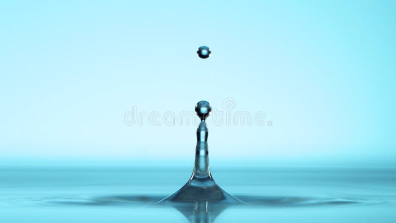 Detail of Water Drop on Water Surface Stock Image - Image of macro ...